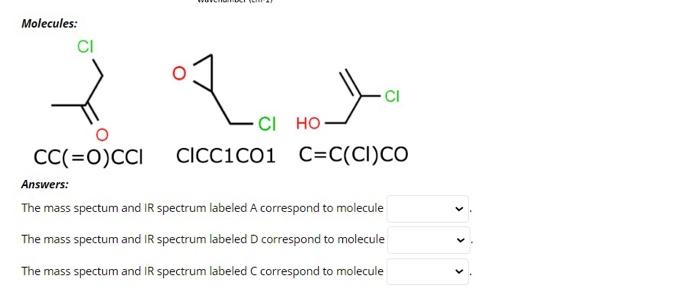 Solved Infra red spectra (left) and mass spectra (right) are | Chegg.com
