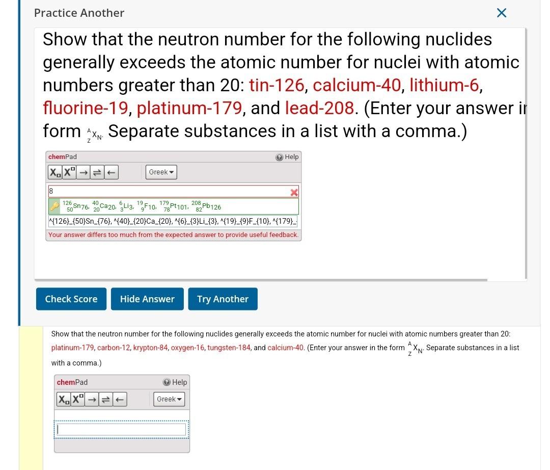 Solved Show that the neutron number for the following | Chegg.com