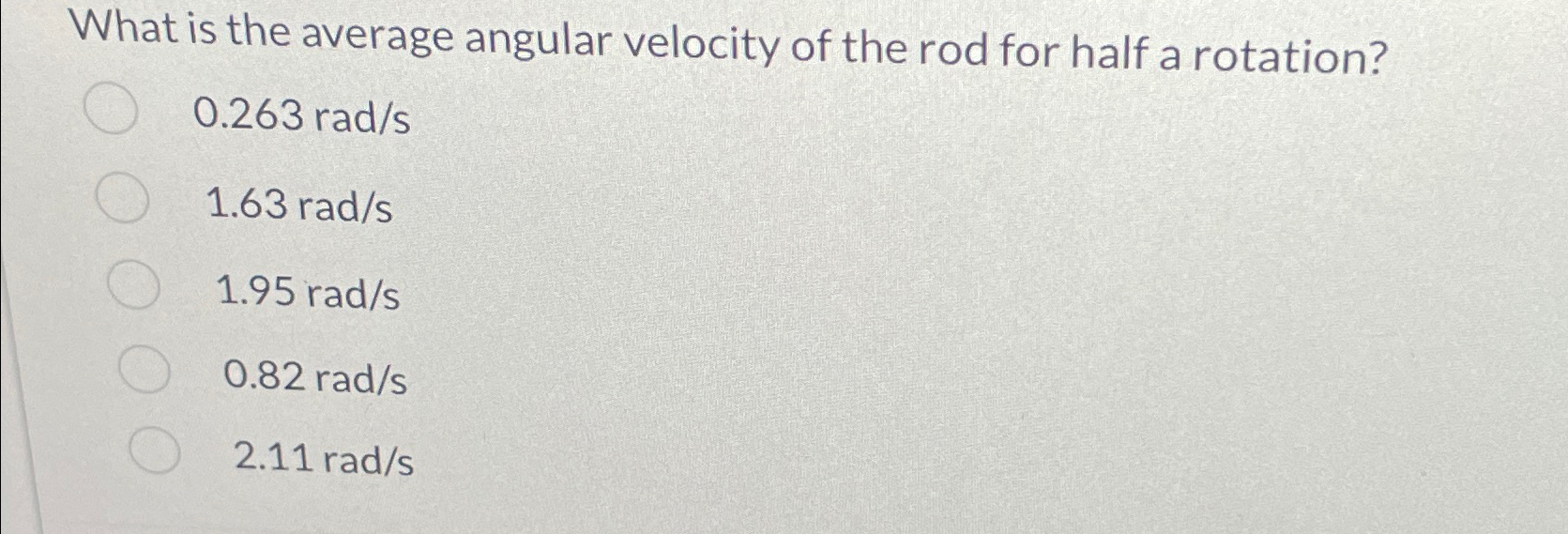 What is the average angular velocity of the rod for | Chegg.com