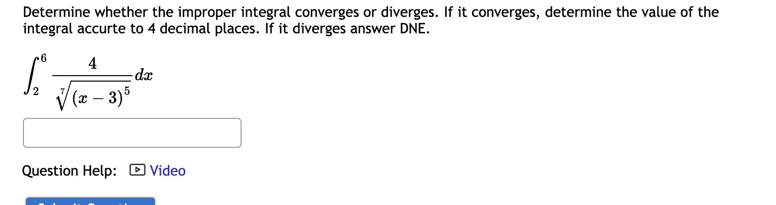 Solved Determine whether the improper integral converges or | Chegg.com