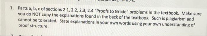 1. Parts a, b, c of sections 2.1, 2.2, 2.3, 2.4 | Chegg.com