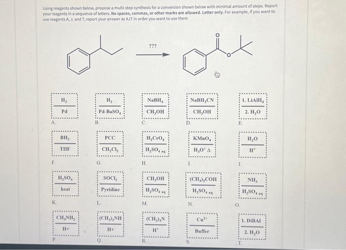 Solved Using reagents shown below, propose a mult-step | Chegg.com