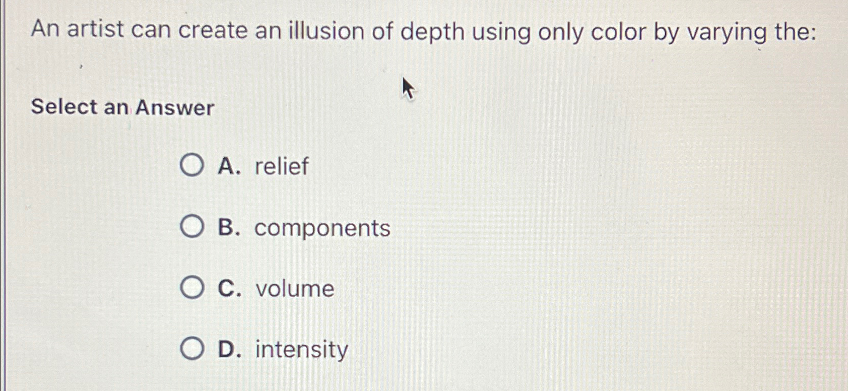 Solved An artist can create an illusion of depth using only | Chegg.com