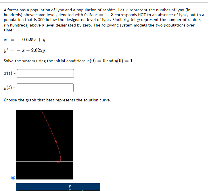 Solved A forest has a population of lynx and a population of | Chegg.com