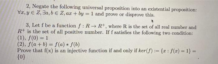 Solved 2, Negate the following universal proposition into an | Chegg.com