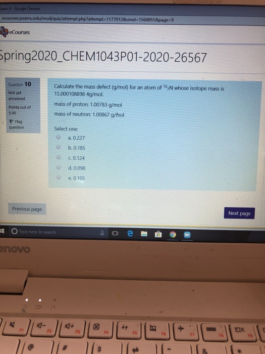 Solved Calculate the mass defect (g / (mol)) for an atom of | Chegg.com