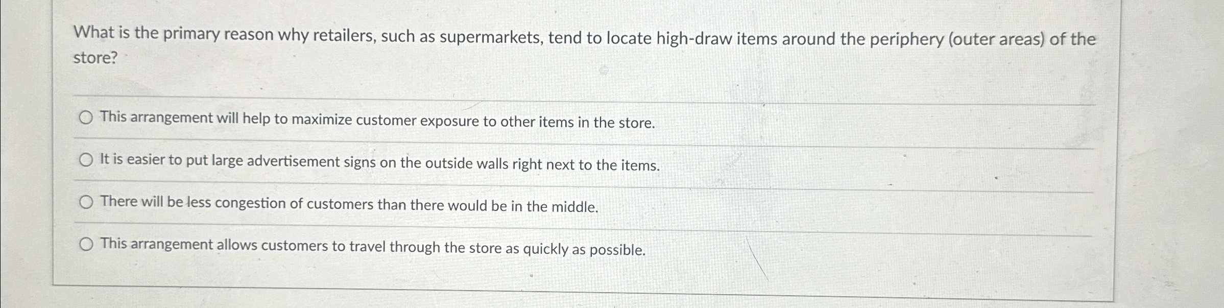 Solved What is the primary reason why retailers, such as | Chegg.com