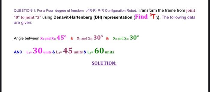Solved Joint: 0 L₁ 2₁ Joint: 1 L₂ Joint 3 Joint: 2 | Chegg.com