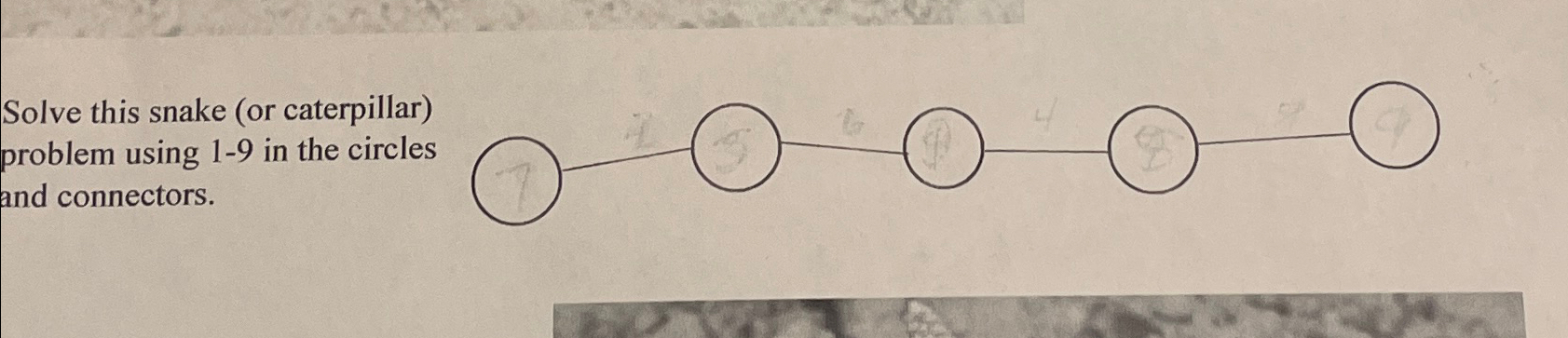 Solved Solve this snake conjecture using 1-9 ﻿in the circles | Chegg.com