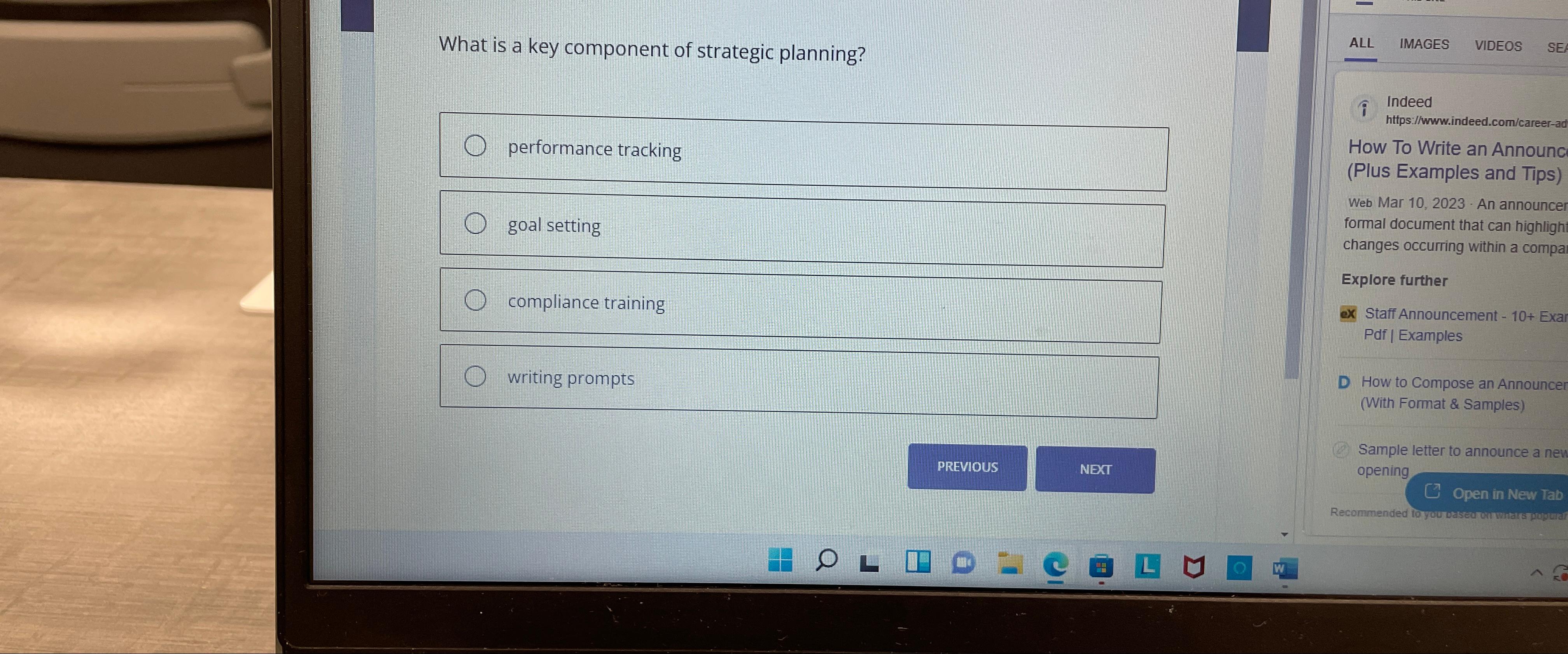 Solved What is a key component of strategic | Chegg.com