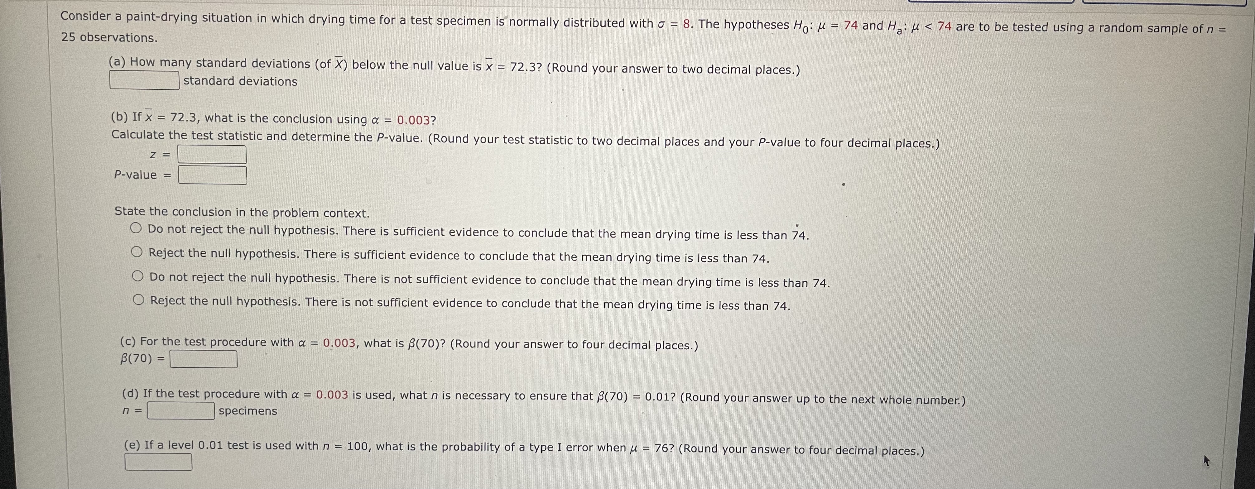 Solved Consider a paint-drying situation in which drying | Chegg.com