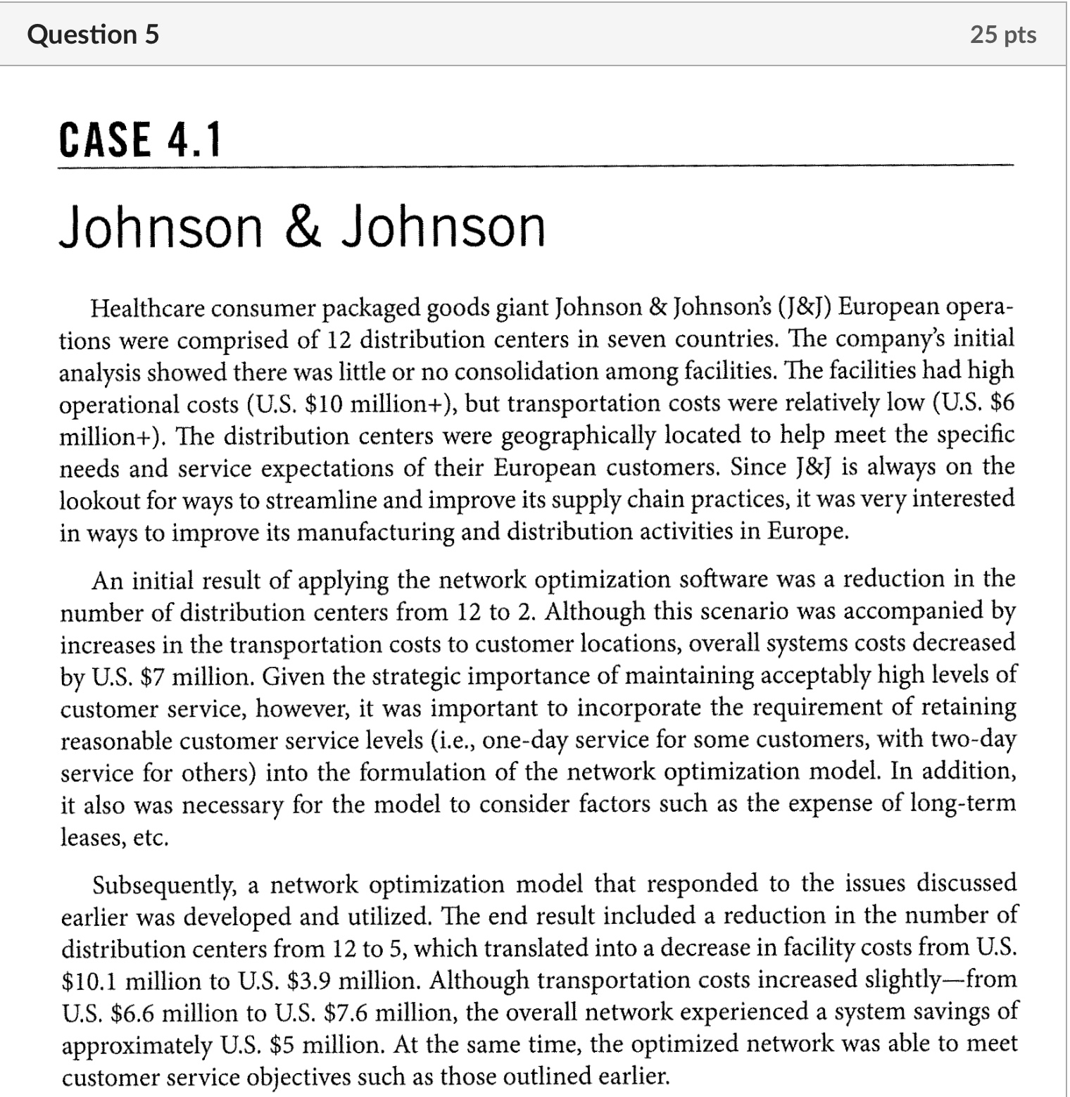 Solved Send my question to an expert Johnson \& | Chegg.com