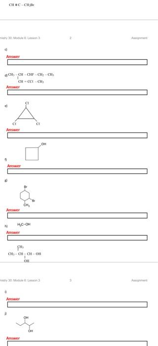 Solved Provide IUPAC names for the following structures a) | Chegg.com