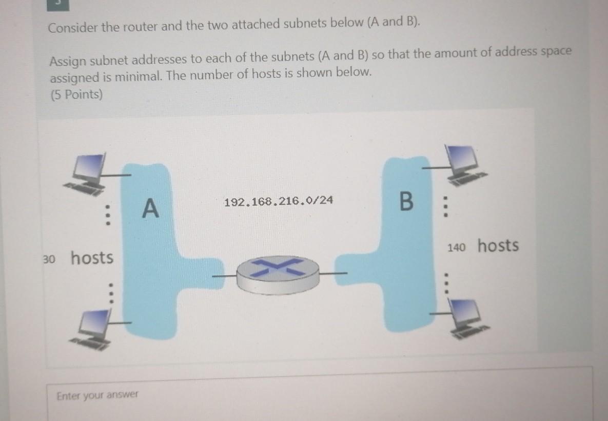 Solved Consider the router and the two attached subnets | Chegg.com