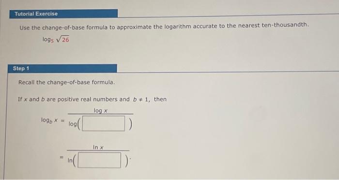 Solved Use the change-of-base formula to approximate the | Chegg.com