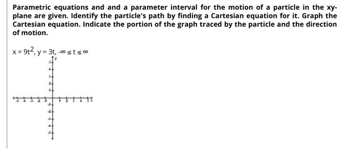 Solved Parametric Equations And And A Parameter Interval For
