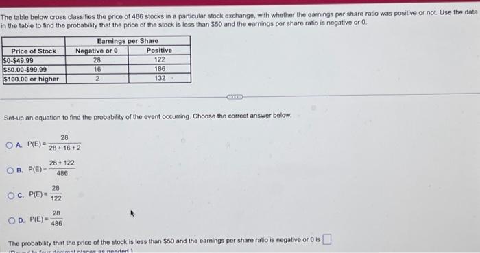 Solved The table below cross classifies the price of 486 | Chegg.com