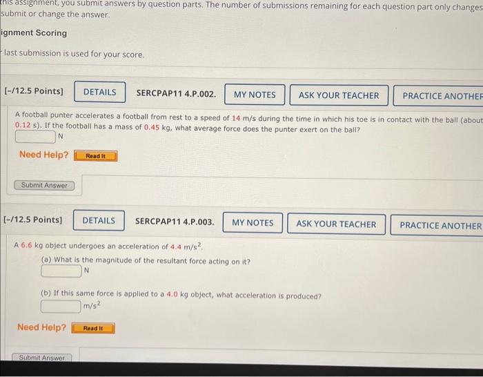 Solved submit or change the answer. gnment Scoring last | Chegg.com