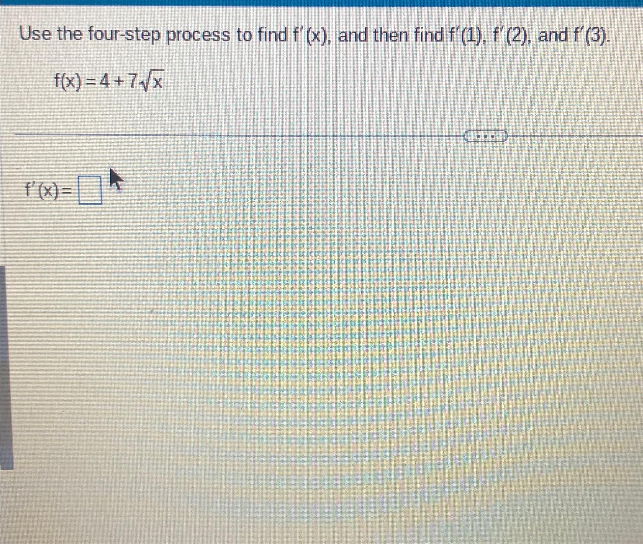 Solved Use the four-step process to find | Chegg.com