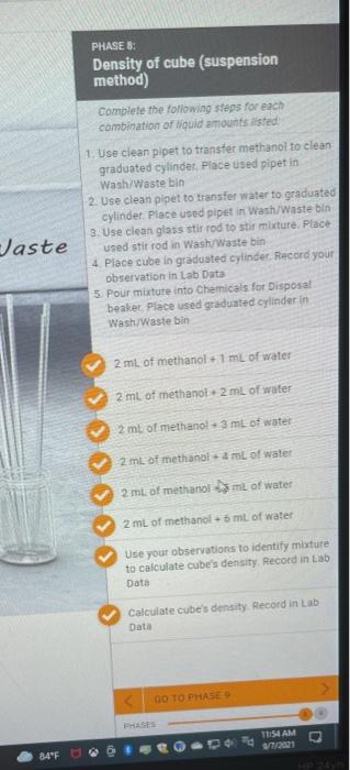 DENSITY - DENSITY OF A PLASTIC CUBE INTRODUCTION | Chegg.com