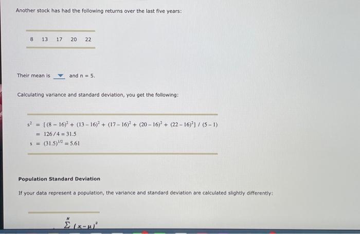 Solved 19. Variance and standard deviation The most common | Chegg.com