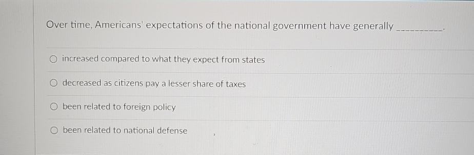 Solved ver time, Americans' expectations of the national | Chegg.com