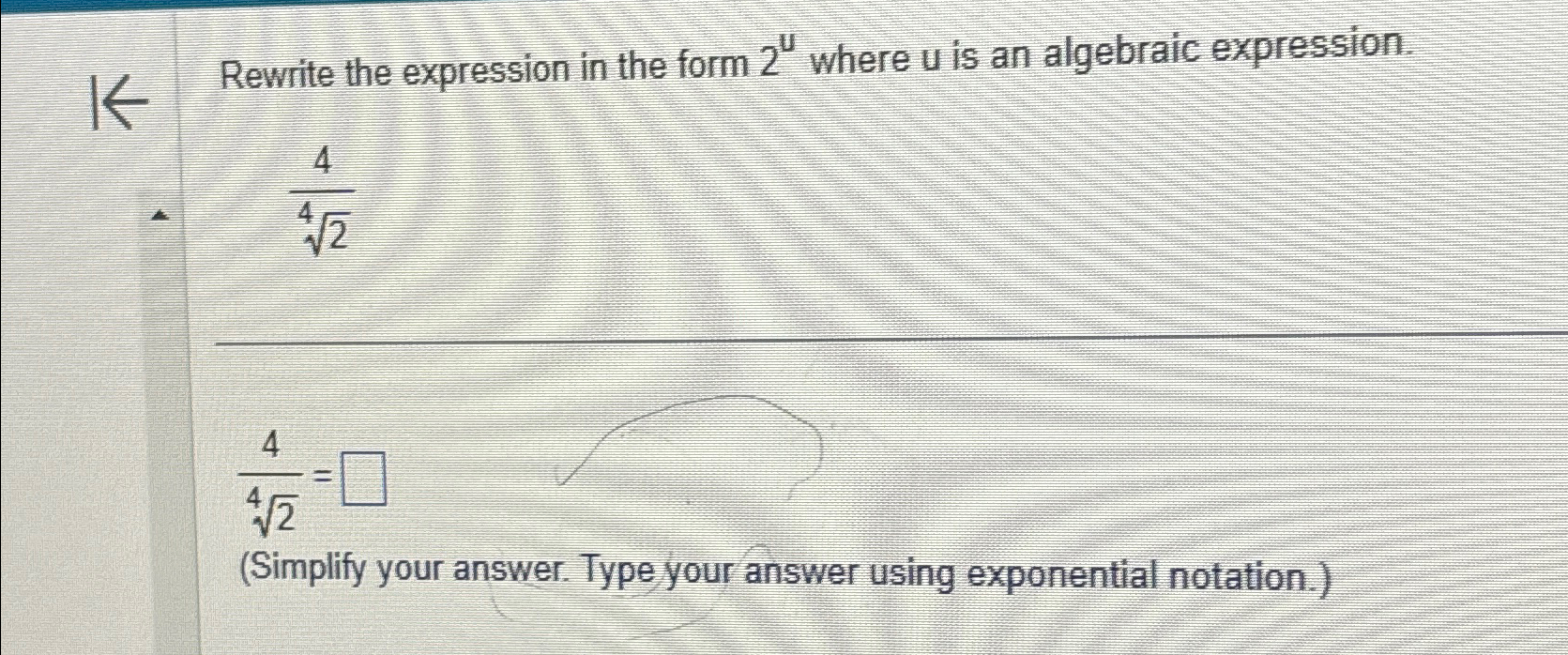 Solved Rewrite the expression in the form 2U ﻿where u ﻿is an | Chegg.com