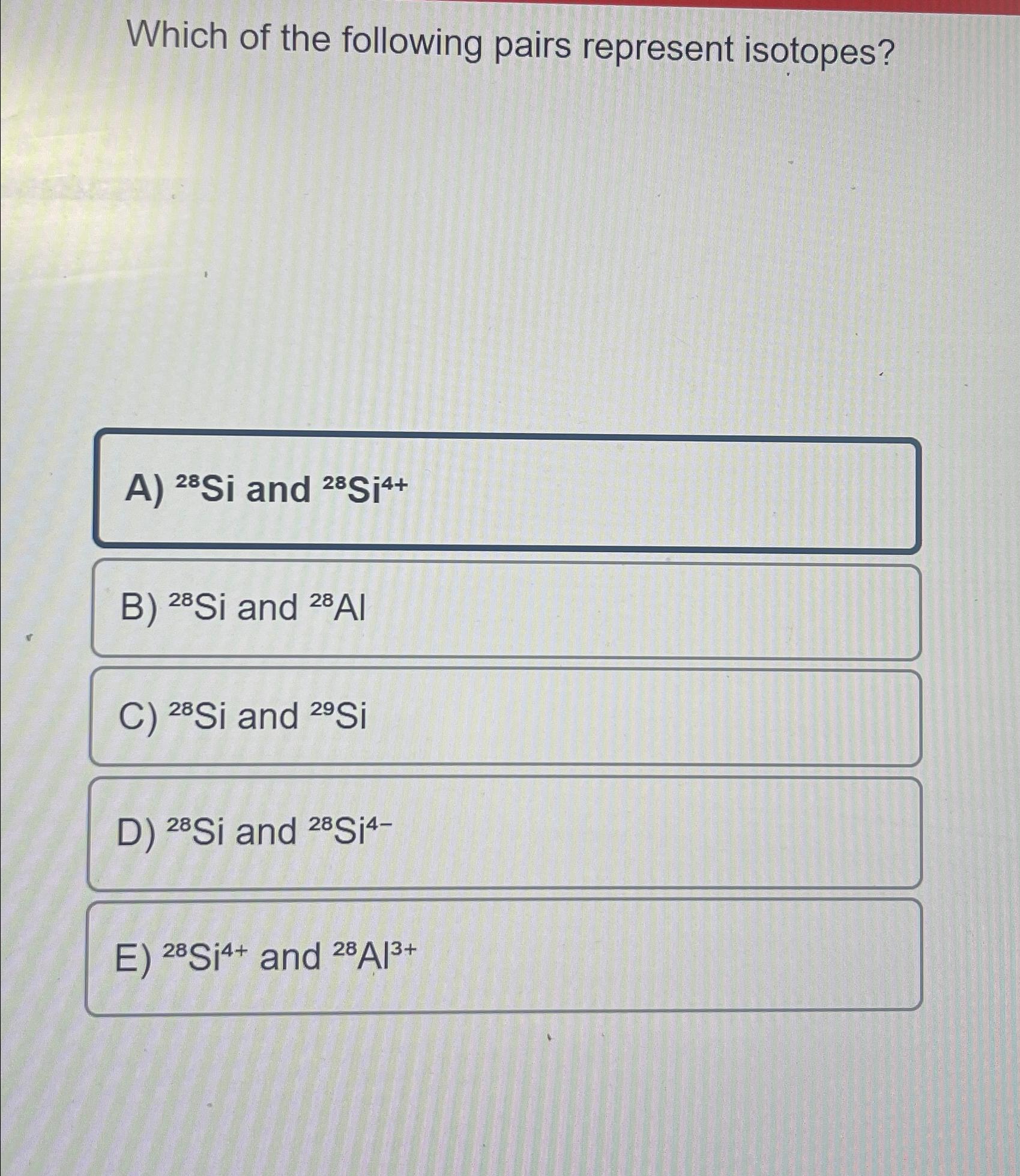 Solved Which of the following pairs represent | Chegg.com