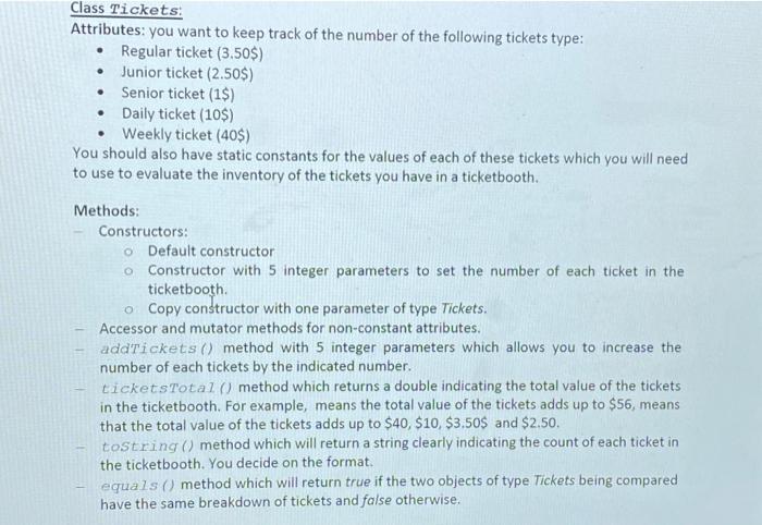 Solved TICKET Ticketbooth Simulator A ticketbooth handles | Chegg.com