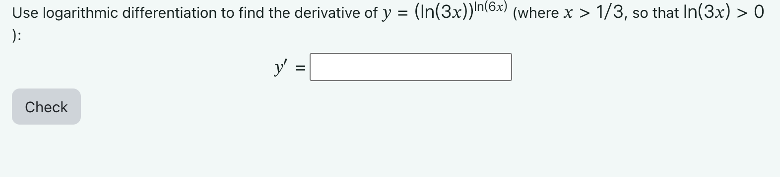 Solved Calculate the third derivative of the | Chegg.com