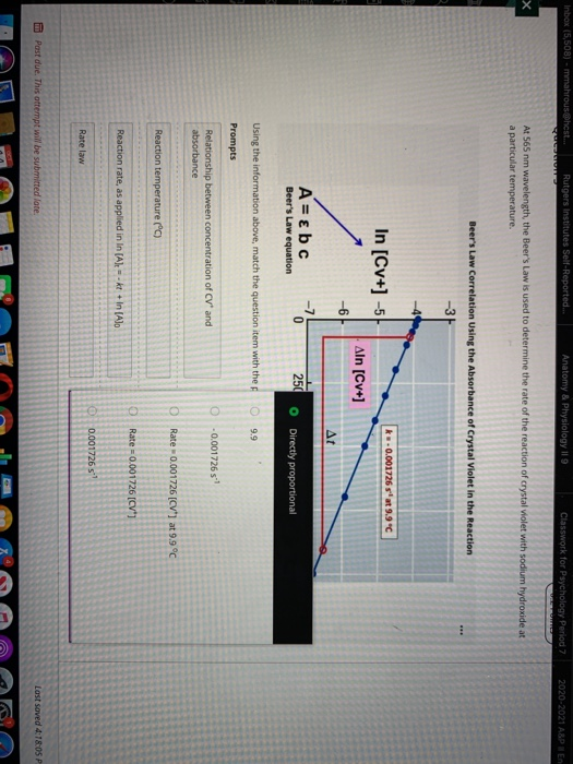 Solved RE At 565 nm wavelength, the Beer's Law is used to | Chegg.com