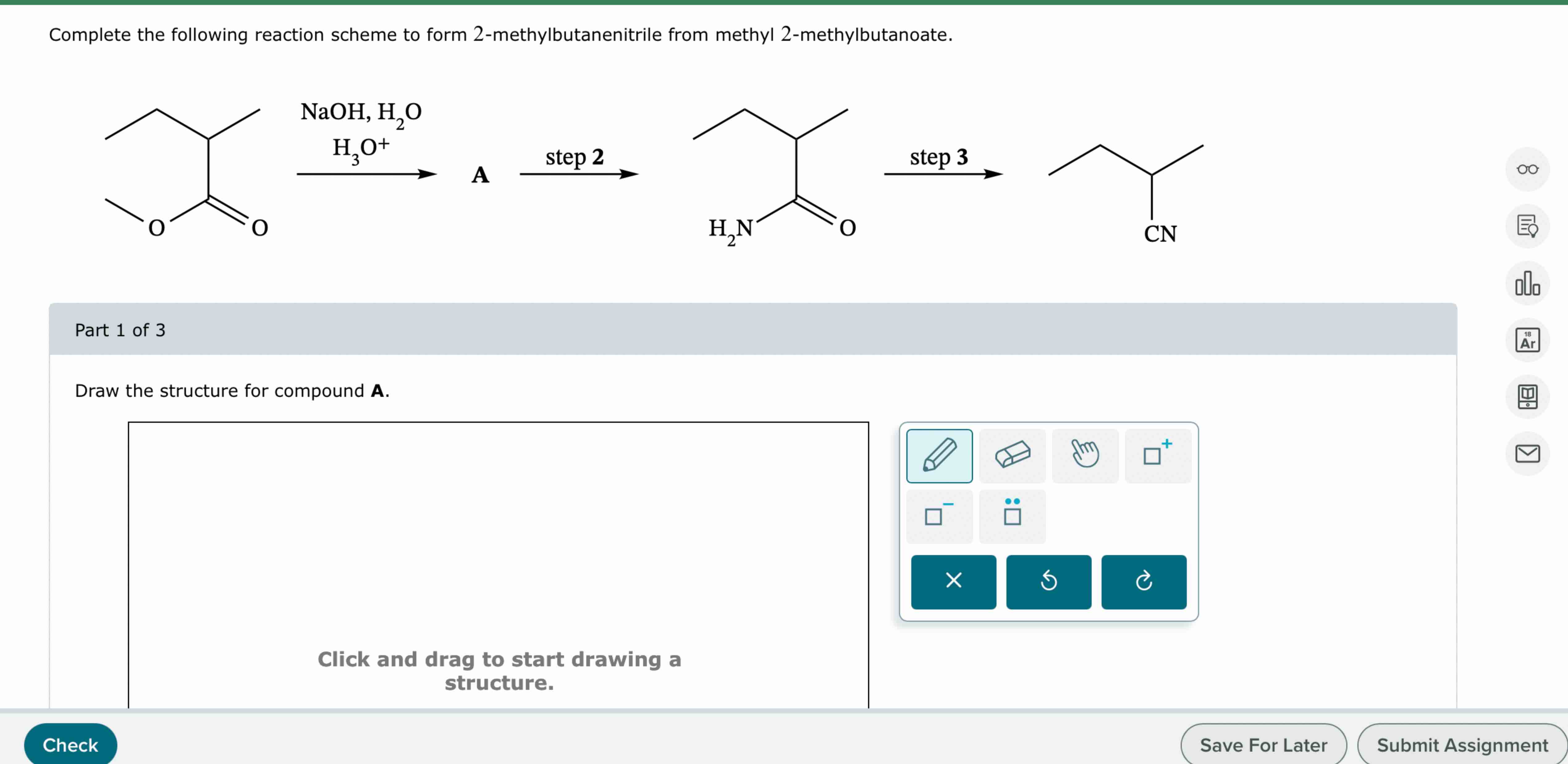 Solved Complete the following reaction scheme to form | Chegg.com