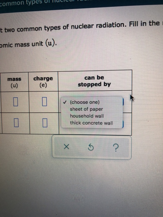 Solved The table below lists information about two common | Chegg.com
