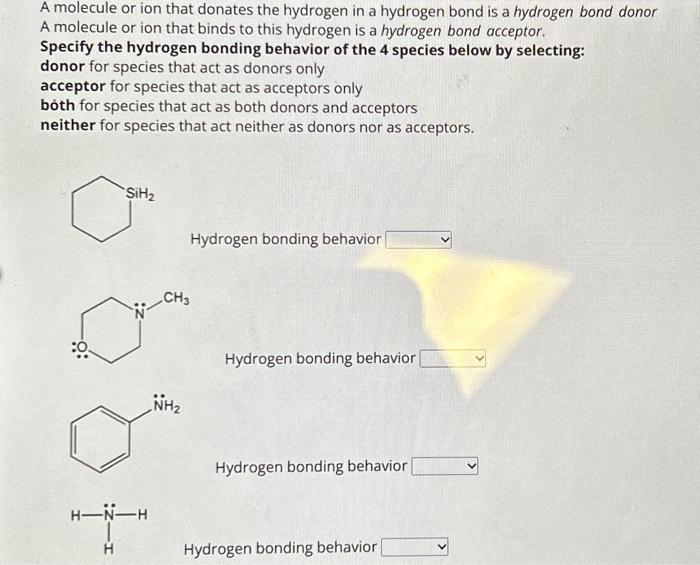 Solved A molecule or ion that donates the hydrogen in a | Chegg.com