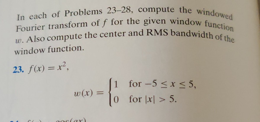 Solved In each of Problems 23-28, compute the windowed | Chegg.com