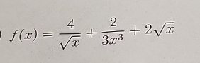 Solved f(x)=4x2+23x3+2x2find the deravative | Chegg.com