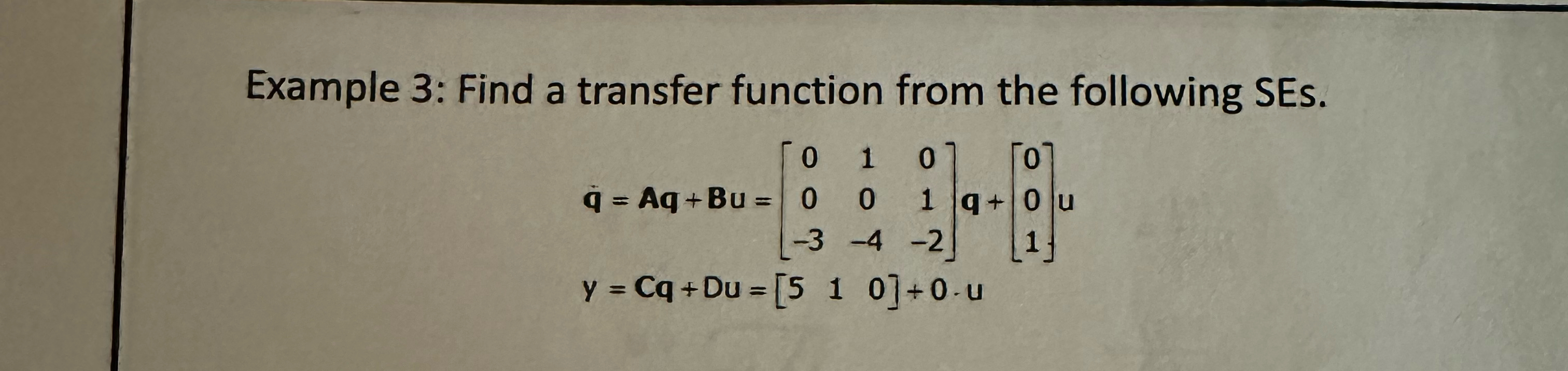Solved Example 3: Find a transfer function from the | Chegg.com