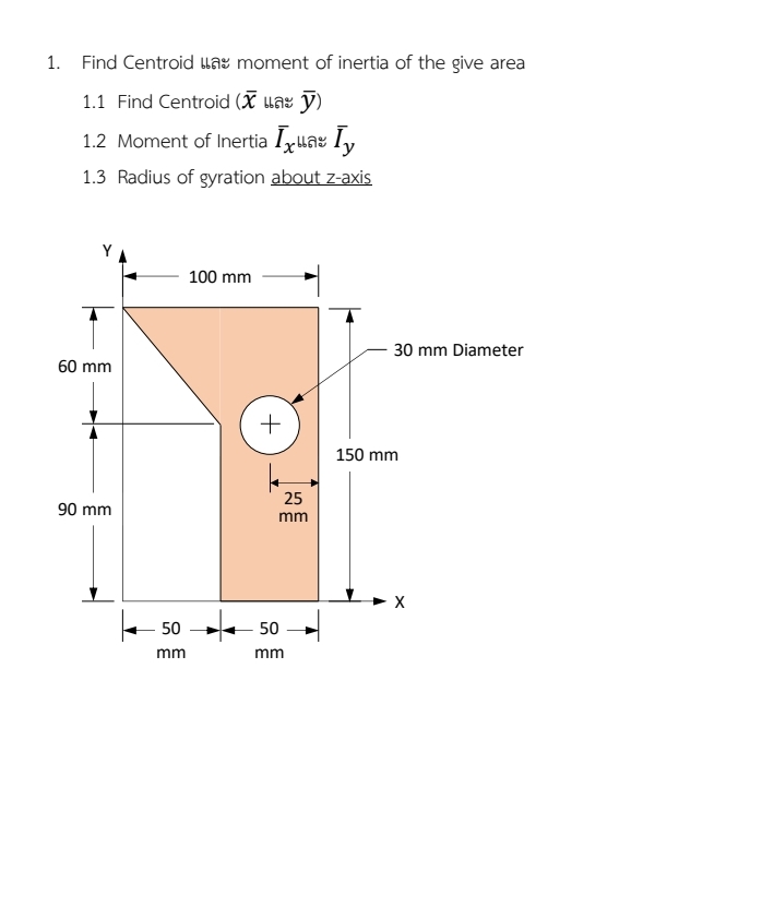 Solved Find Centroid และ ﻿moment of inertia of the give | Chegg.com
