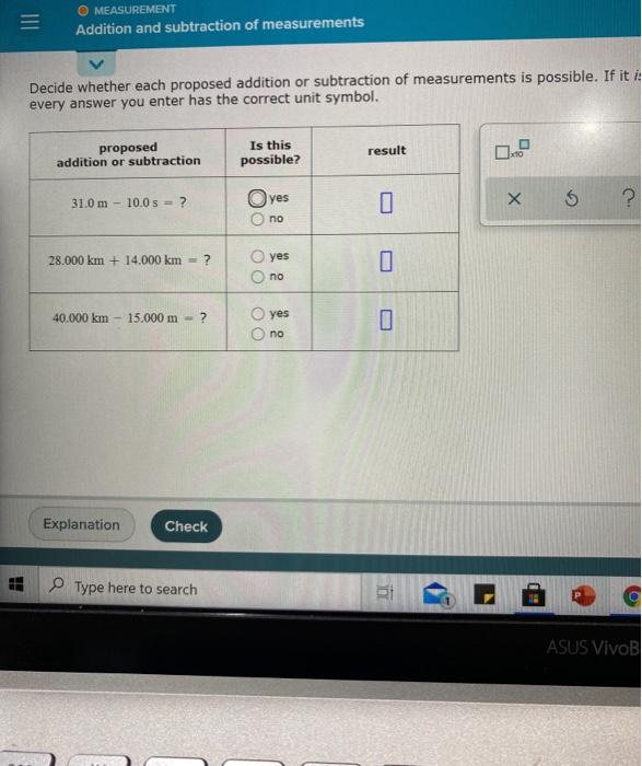 Solved MEASUREMENT Addition and subtraction of measurements | Chegg.com