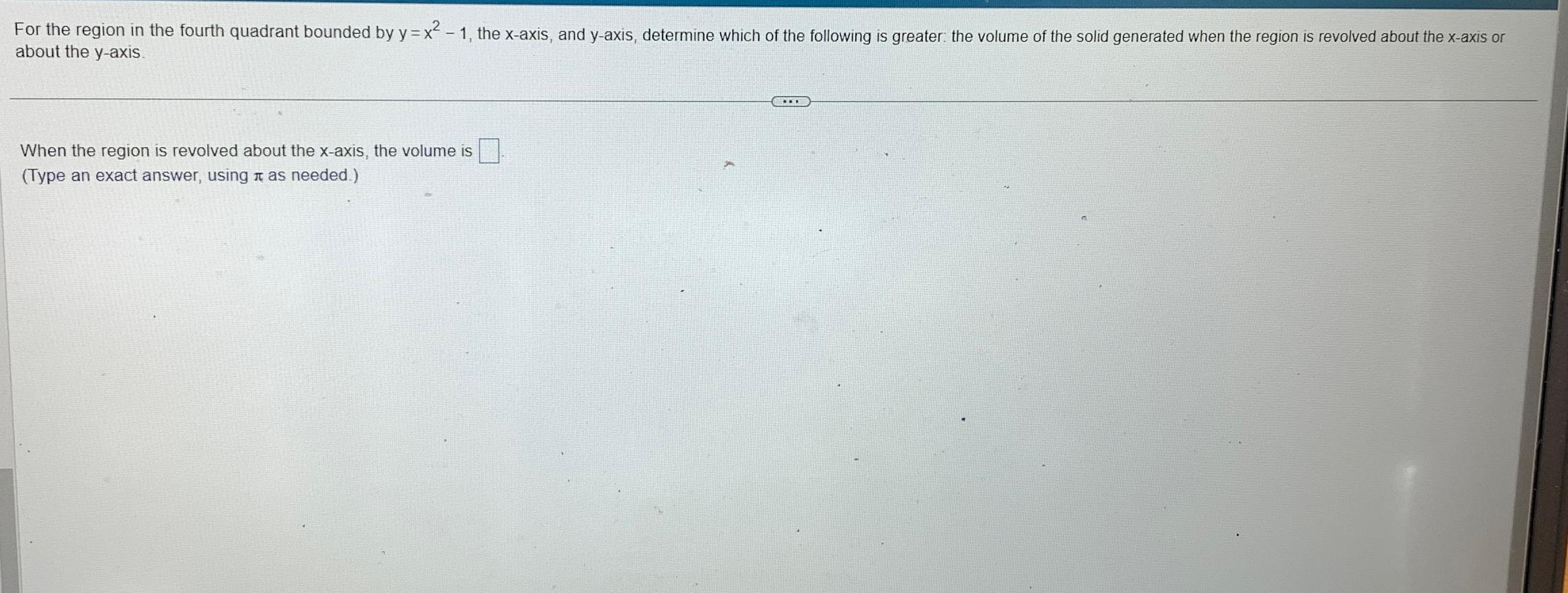 Solved about the y-axis.When the region is revolved about | Chegg.com