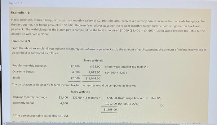 Figure 1.9 Example 48 Mandi Robinson, married filing | Chegg.com