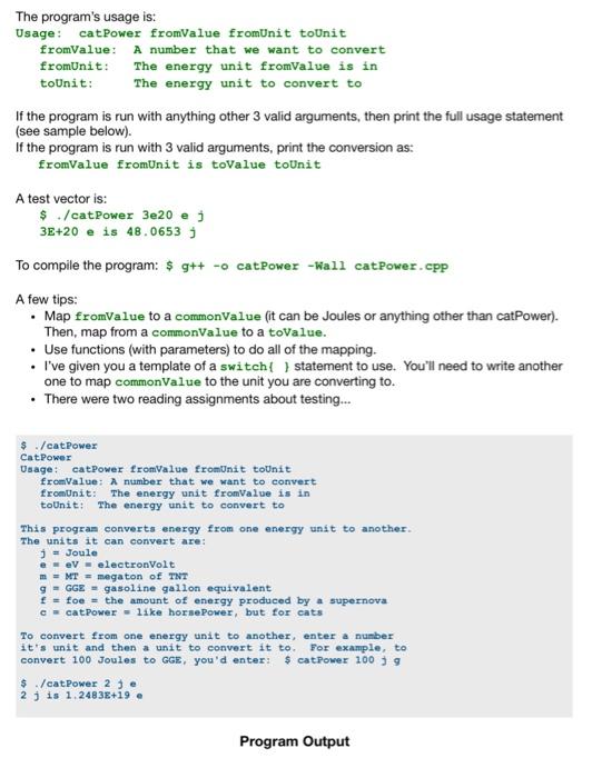 Solved This program gets its input from the command line... | Chegg.com