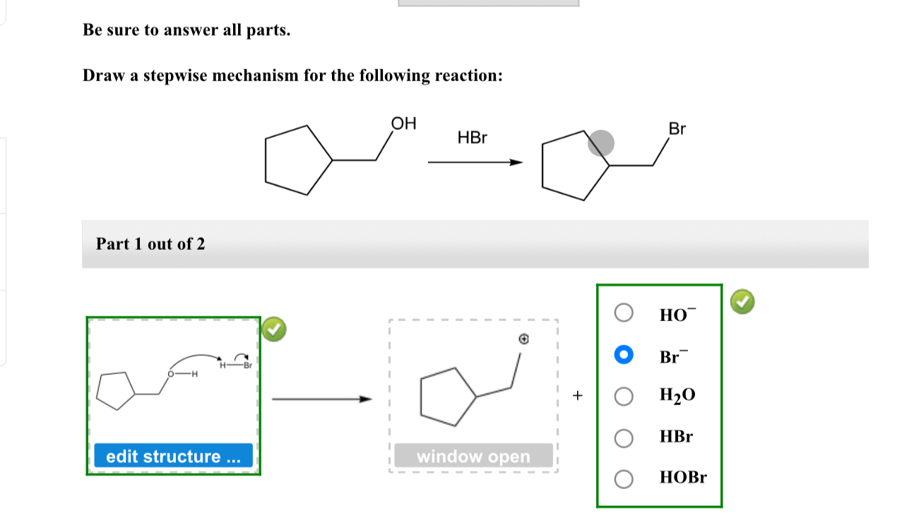 [Solved]: Be sure to answer all parts. Draw a stepwise mecha