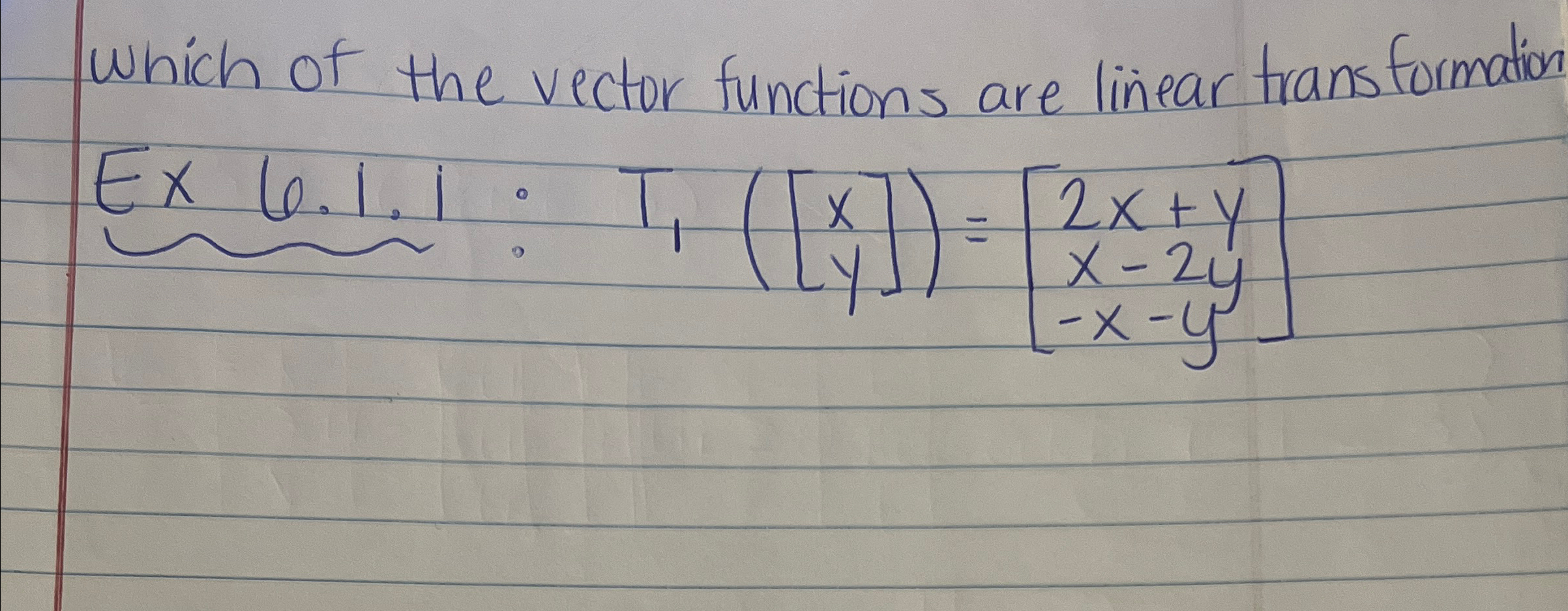 Solved Which of the vector functions are linear trans | Chegg.com