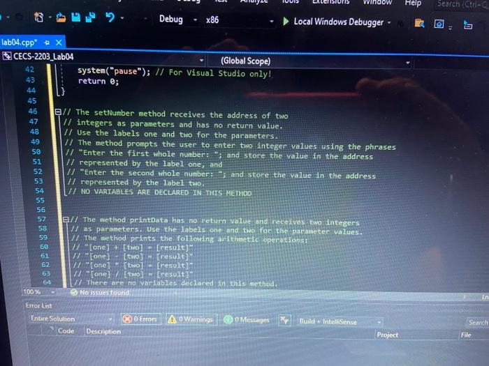 Solved File Search C3 P CECS-2203 Lab04 Edit View Git | Chegg.com
