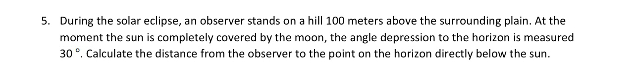 Solved During the solar eclipse, an observer stands on a | Chegg.com