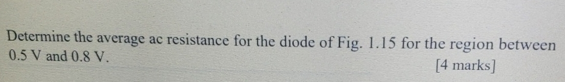 Determine the average ac resistance for the diode of | Chegg.com Determine the average ac resistance for the diode of | Chegg.com