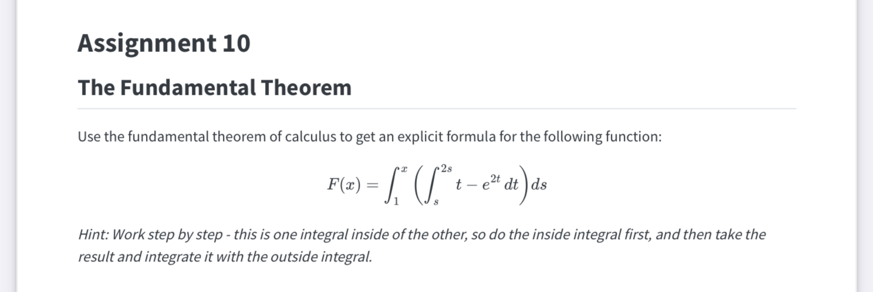 Solved The Fundamental TheoremUse the fundamental theorem of | Chegg.com