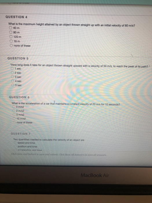 Solved QUESTION 4 What is the maximum height attained by an | Chegg.com