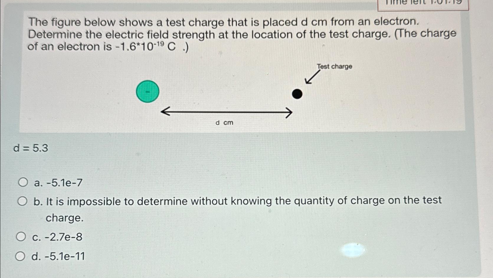 Solved The figure below shows a test charge that is placed | Chegg.com